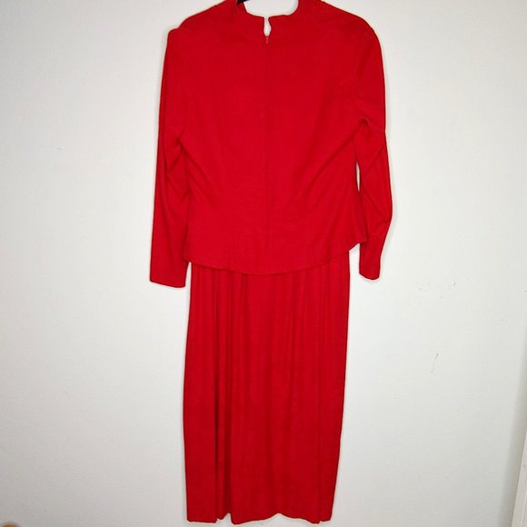 karin stevens | Dresses | Karin Stevens Red Mock 2piece Dress | Poshmark